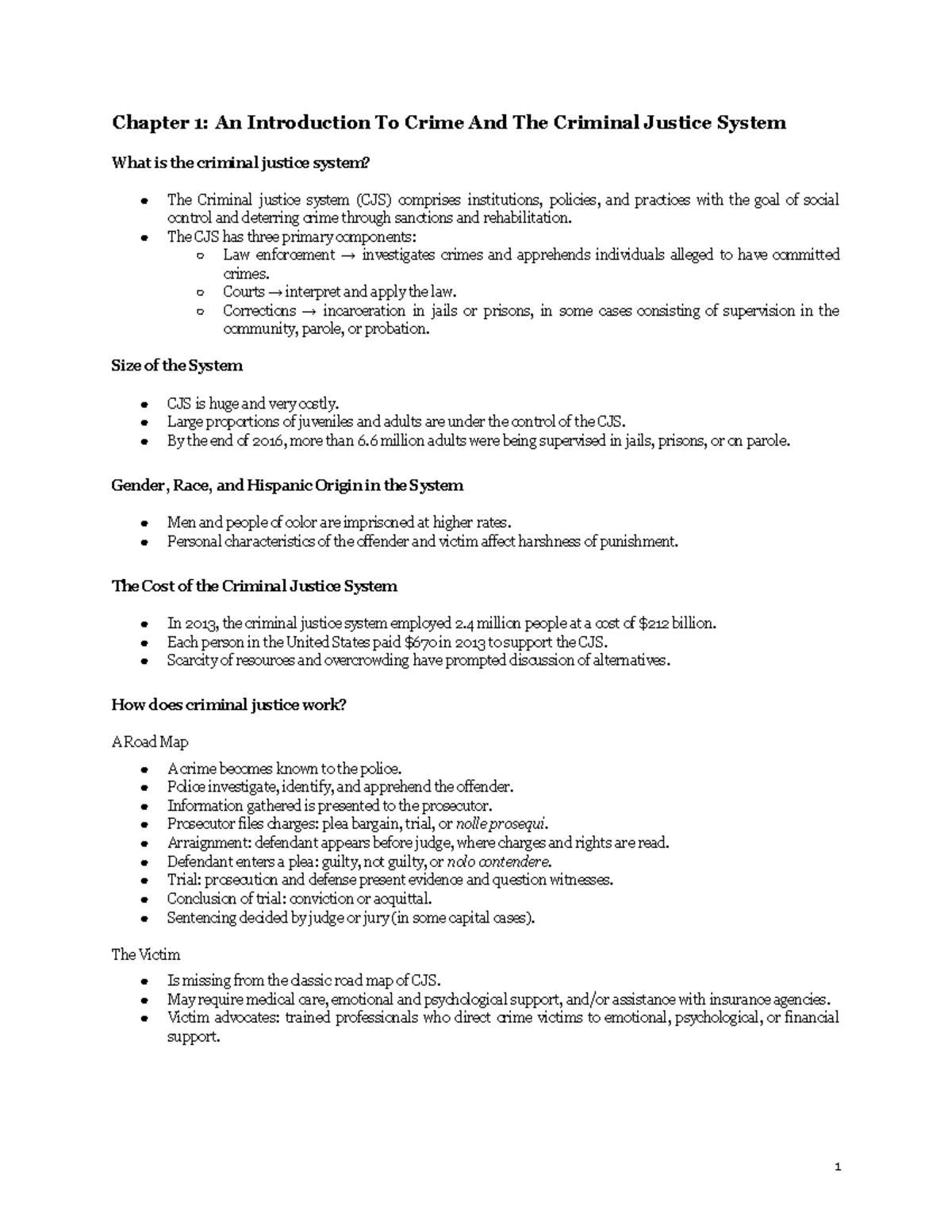 CRJ 101: Intro to Crime & Criminal Justice - Concepts & Perspectives ...