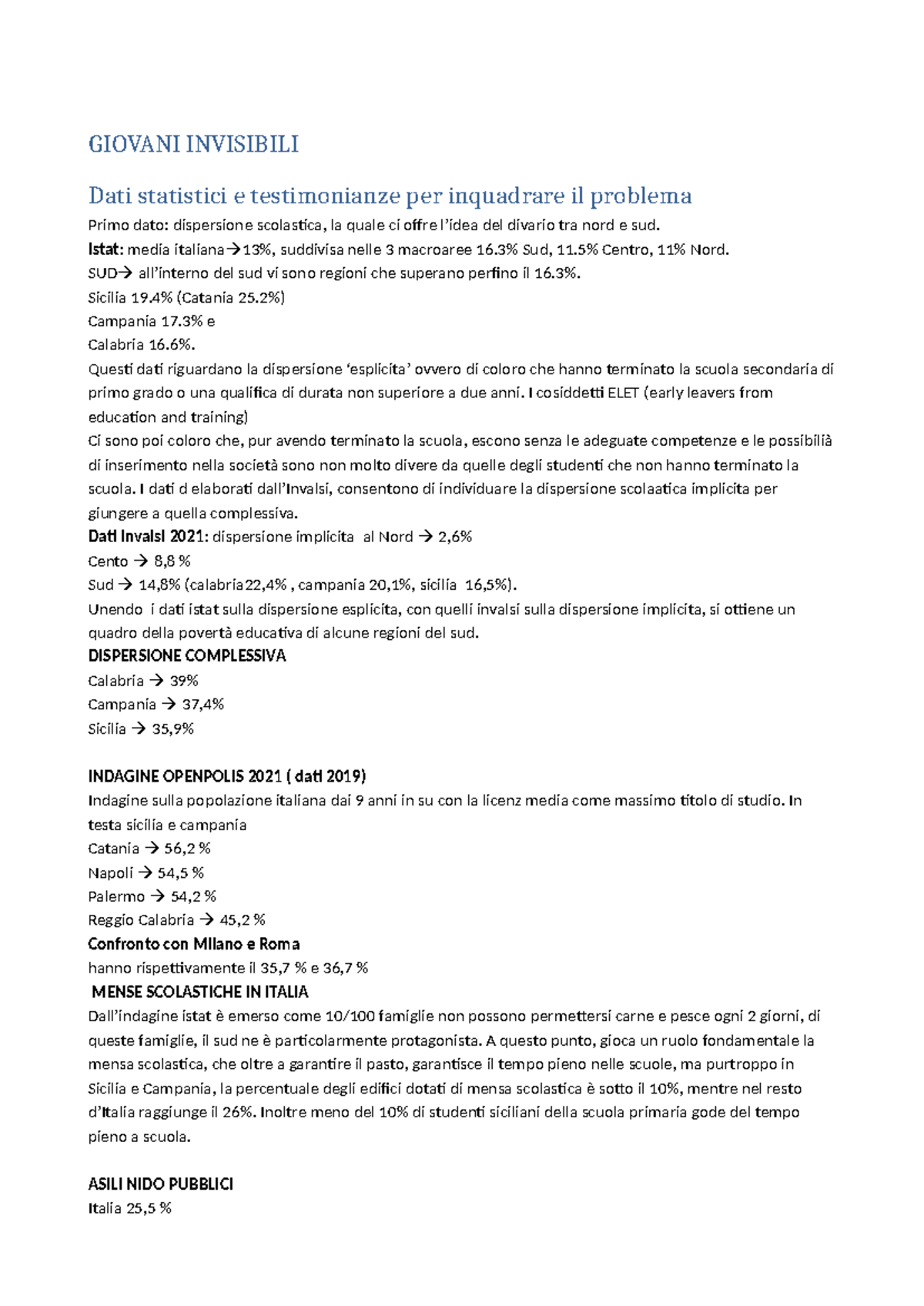 Giovani Invisibili: Analisi della Dispersione Scolastica nel Sud Italia ...