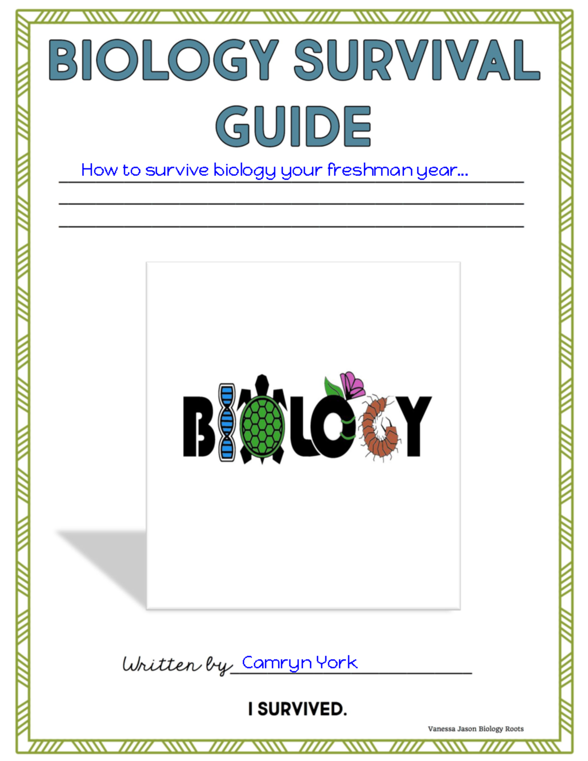 Copy of Copy of Copy of Biology Survival Guide - Camryn York How to ...