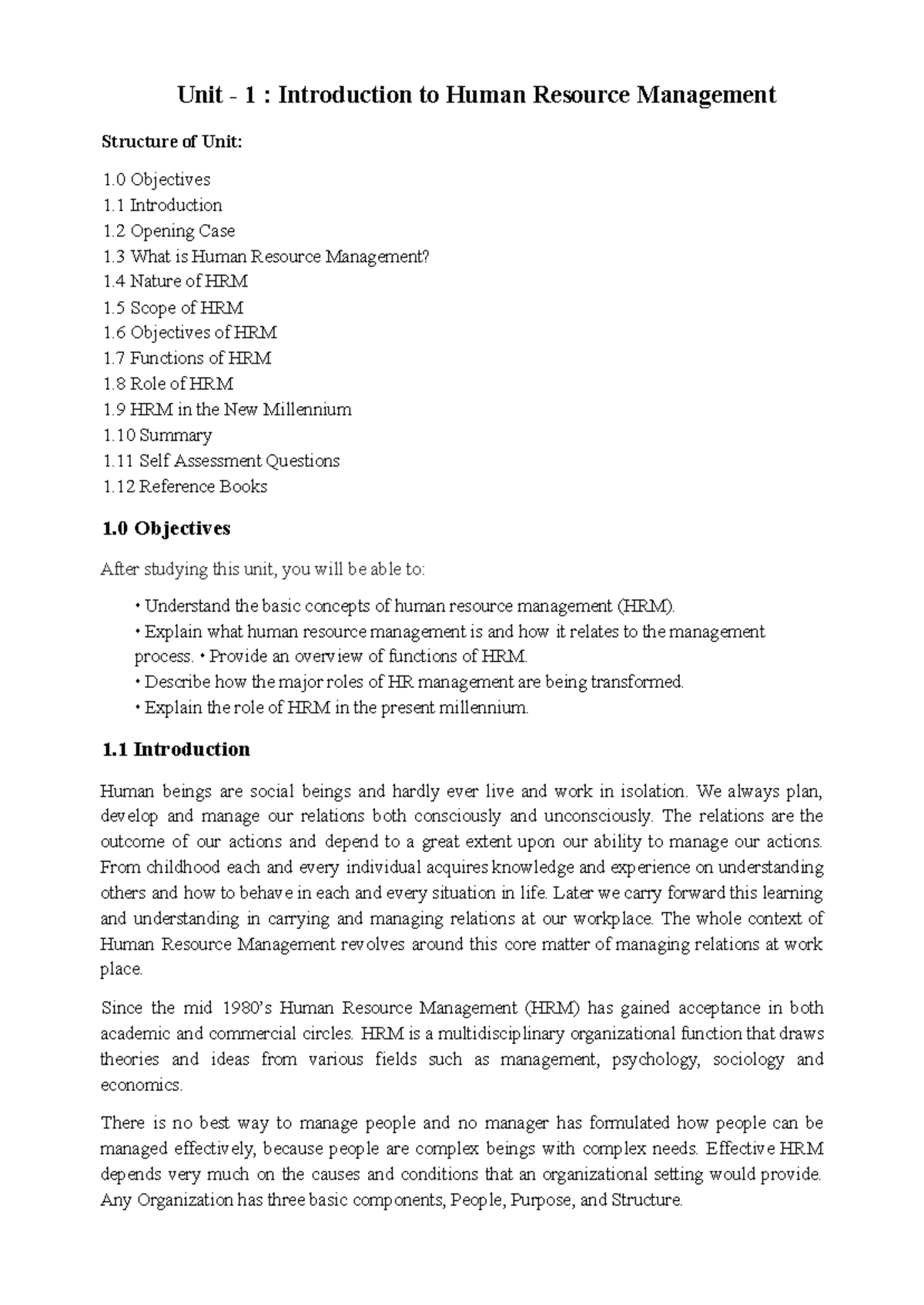 HRM 101: Comprehensive Notes on Human Resource Management - Studocu