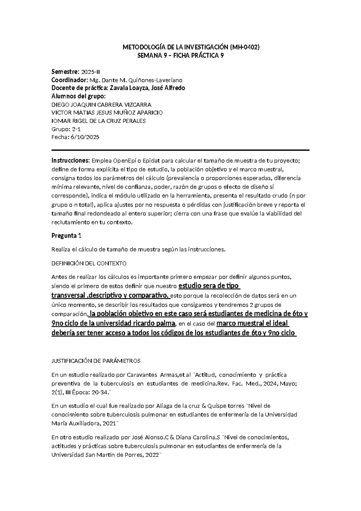 METODOLOGÍA DE LA INVESTIGACIÓN SEMANA 9 - FICHA PRÁCTICA 9 - Studocu