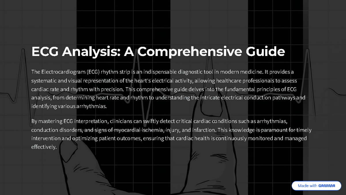 ECG 101: Comprehensive Analysis & Interpretation Guide - Studocu