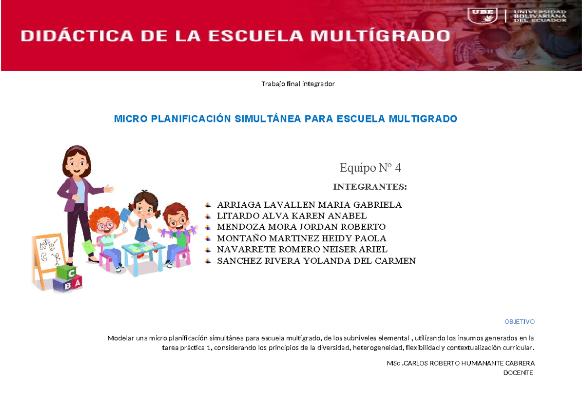 Trabajo Final Integrador: Micro Planificación Simultánea - Equipo 4 ...