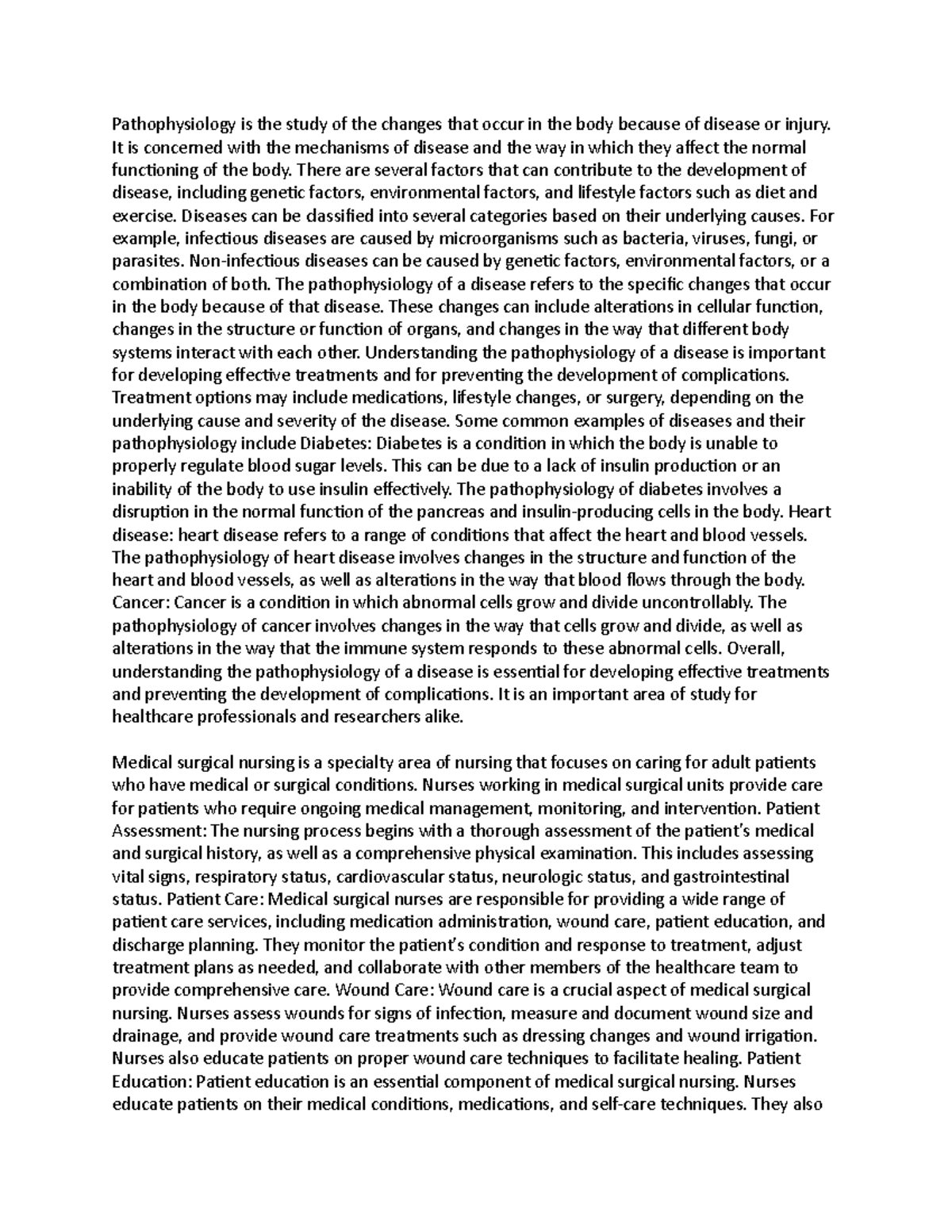 Pathophysiology - It is concerned with the mechanisms of disease and ...