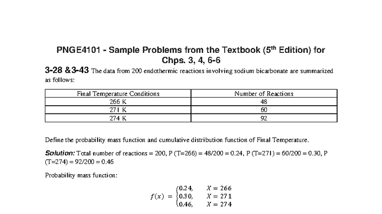 PNGE4101 Sample Problems and Solutions for Chp. 4 - Studocu