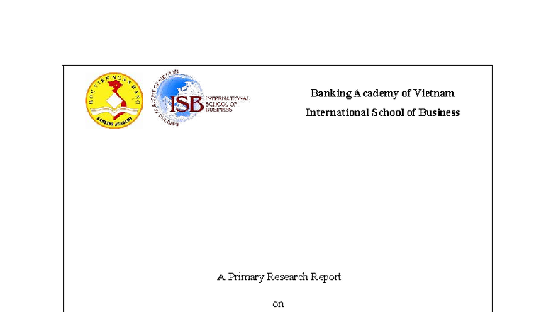 Consumption Habits of Freshmen at ISBA: A Primary Research Report (CO4F ...