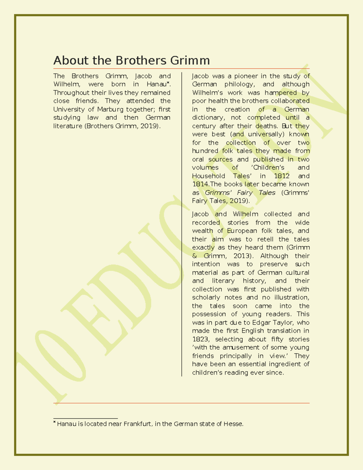 The Golden Bird: A Brothers Grimm Fairy Tale Analysis (ENG 101) - Studocu