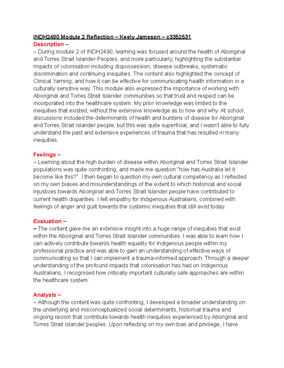 INDH module 2 reflection - INDH2490 Module 2 Reflection – Keely Jameson ...