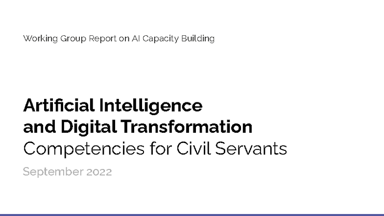 AI Capacity Building for Civil Servants: Competency Framework Report ...