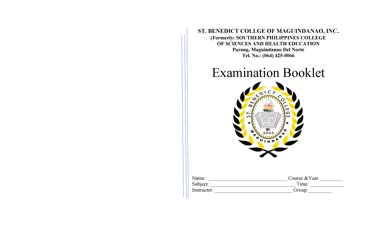 Booklet - ryyy - Basic Education - ST. BENEDICT COLLGE OF MAGUINDANAO ...