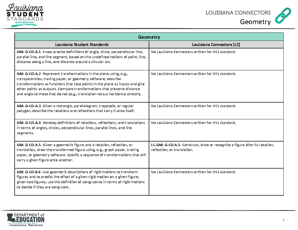 Geometry-connectors - Geometry - Geometry Louisiana Student Standards ...