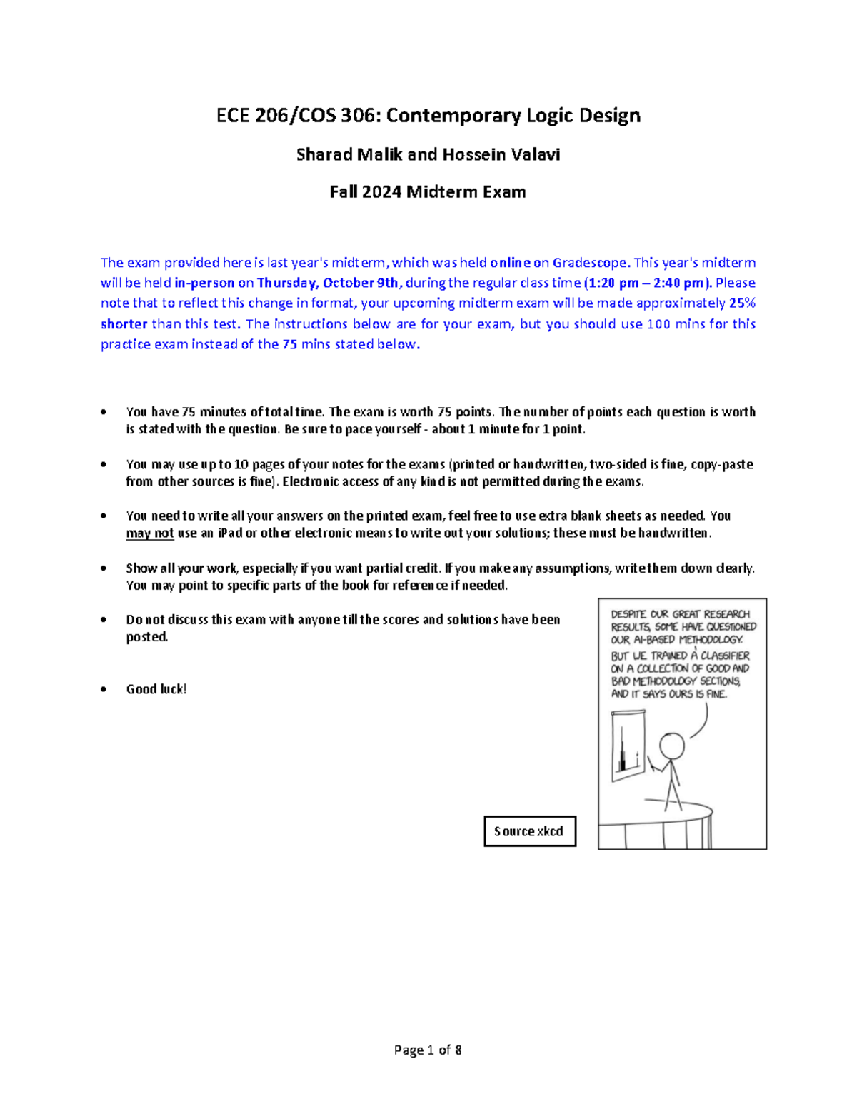 ECE 306: Contemporary Logic Design Fall 2024 Midterm Exam Review - Studocu