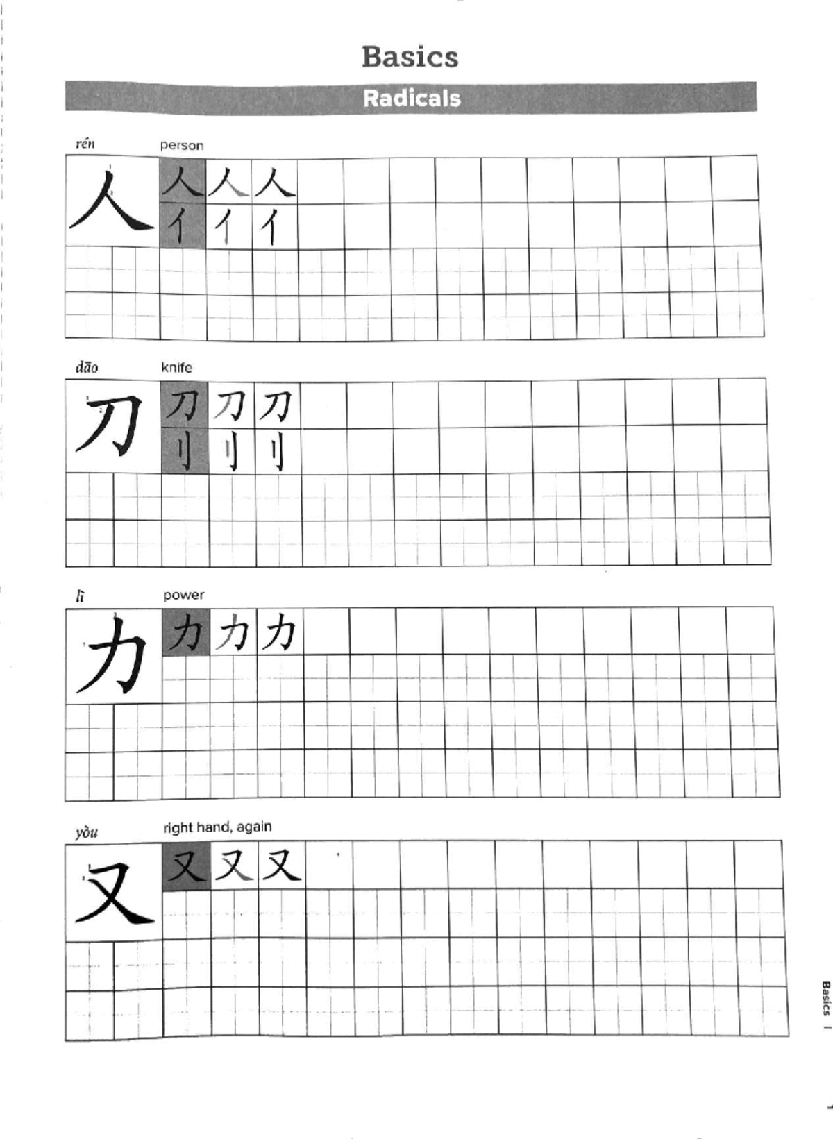 Integrated Chinese 1 I Character Workbook: Basics & Radicals - Studocu