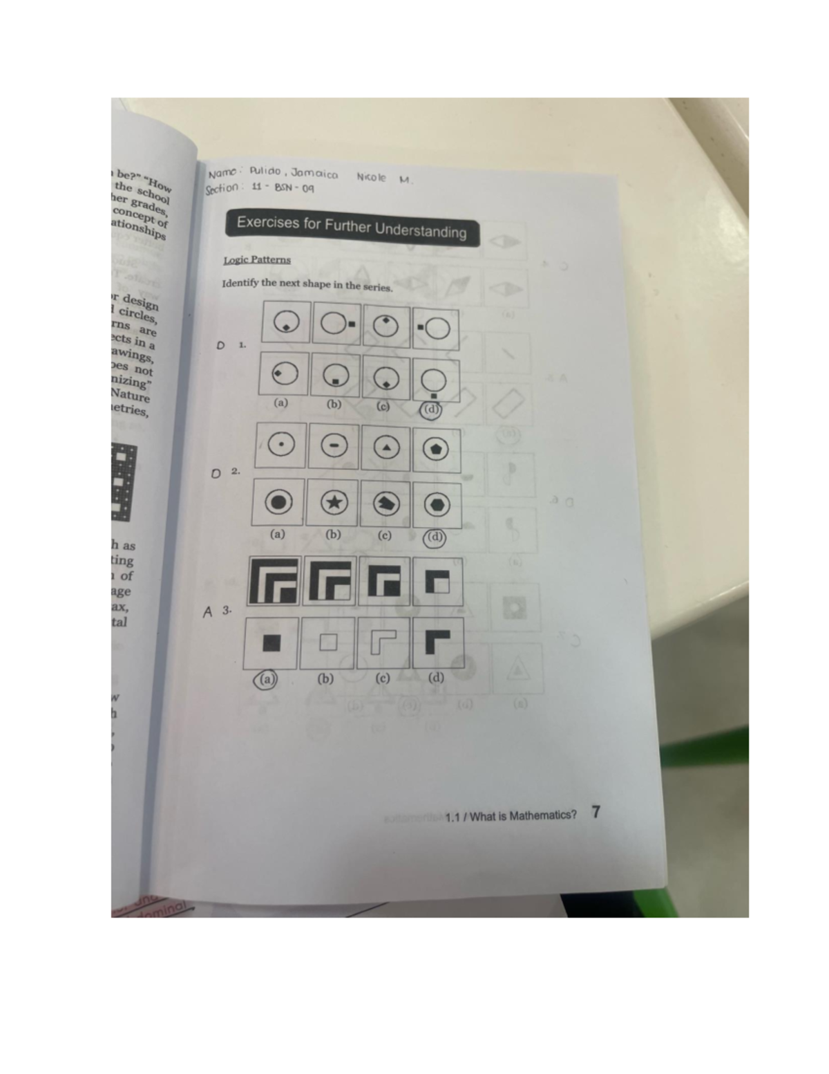 MMW- Activity 2: Understanding Logic Patterns in Mathematics - Studocu
