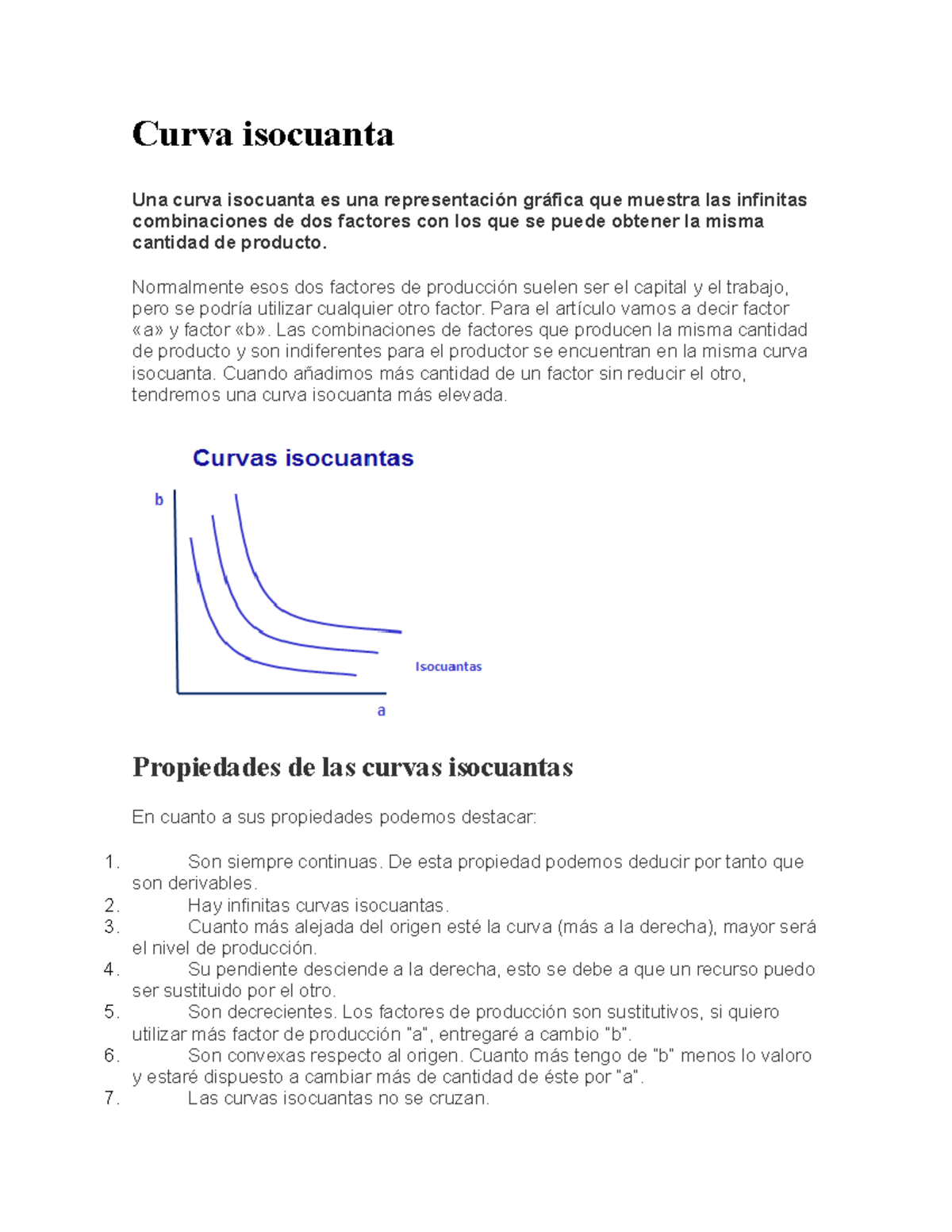 Curva isocuanta - dsfsdf - Curva isocuanta Una curva isocuanta es una ...