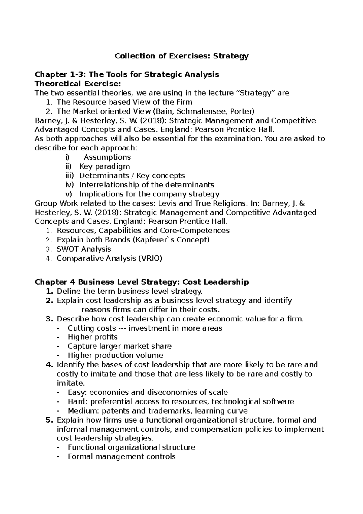 Strategy Theory Notes: Key Concepts & Theories in Strategic Analysis ...