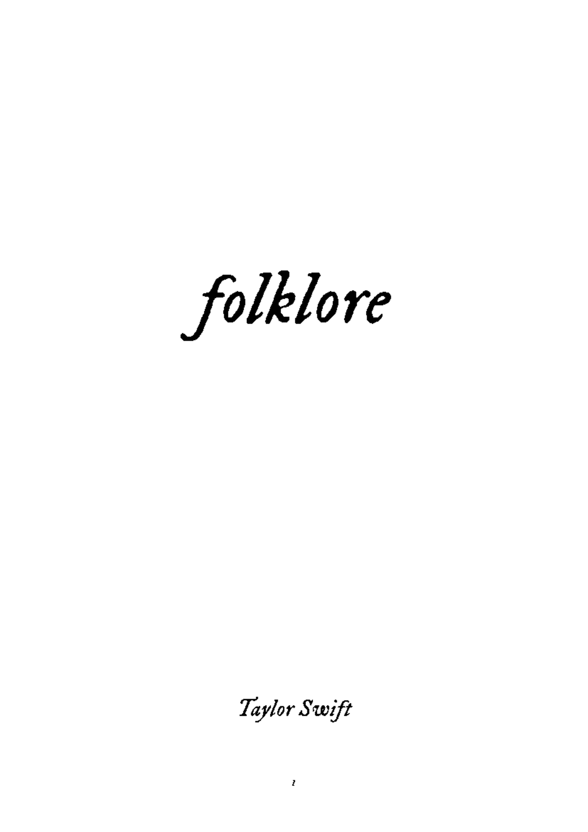 Folklore & Evermore Analysis: Themes and Lyrics Exploration - Studocu