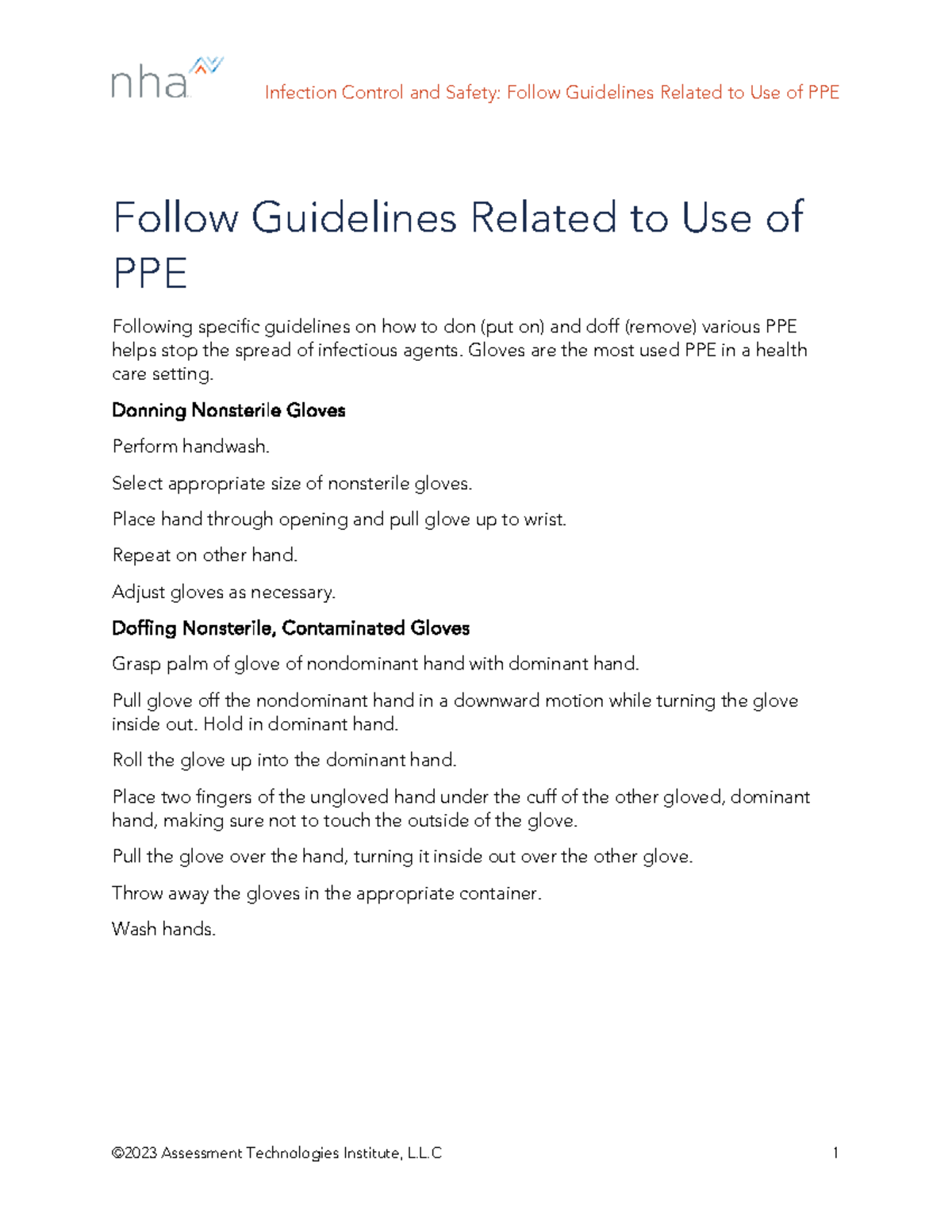 Infection Control Guidelines: Proper Use of PPE in Healthcare ...