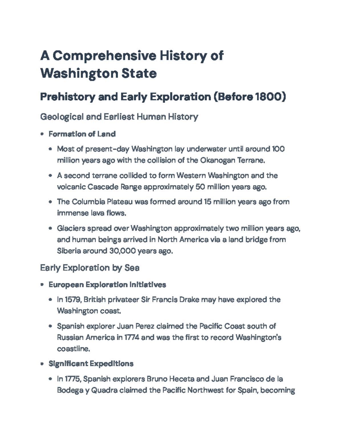 A Comprehensive History of Washington State: Key Events and ...