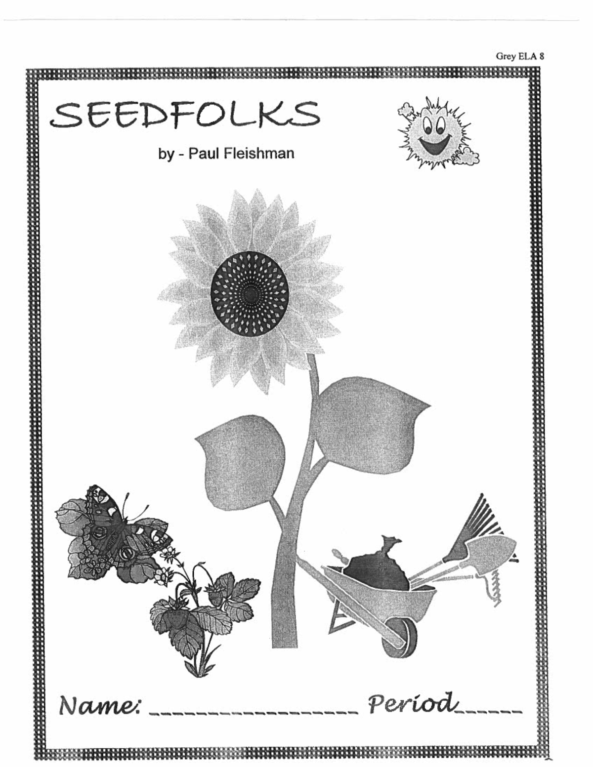 Grey ELA 8 SEEDFOLKS Student Packet: Anticipation Guide & Character ...