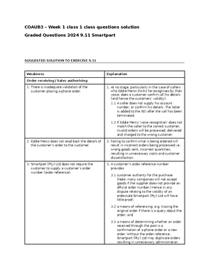 002. Coaua 2 Week 3 - Audit Process IC Activity Solutions - COAUA2 – Week 3 – Audit process and ...