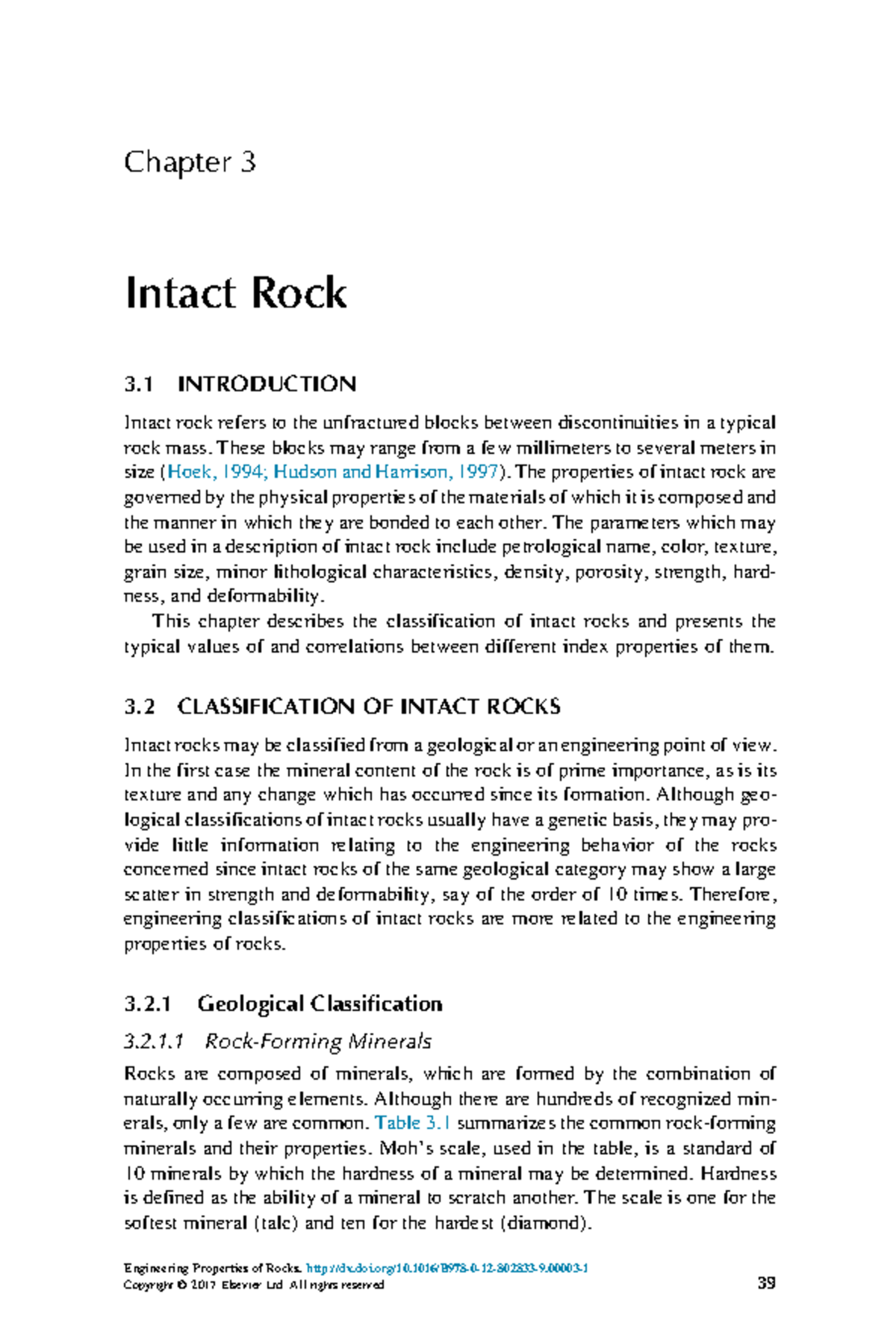 Rock Mech - Intact rock - Chapter 3 Intact Rock 3 INTRODUCTION Intact ...