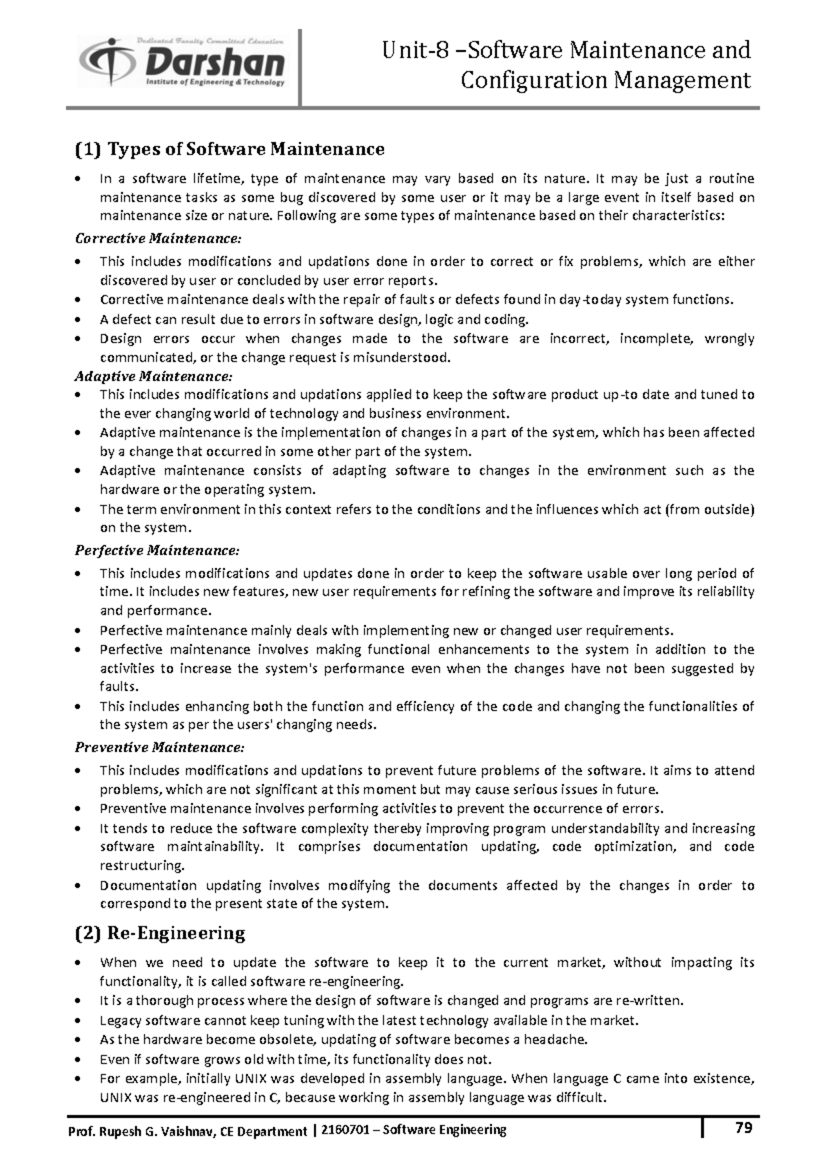 Software Maintenance and Configuration Management (SCM) Overview - Studocu