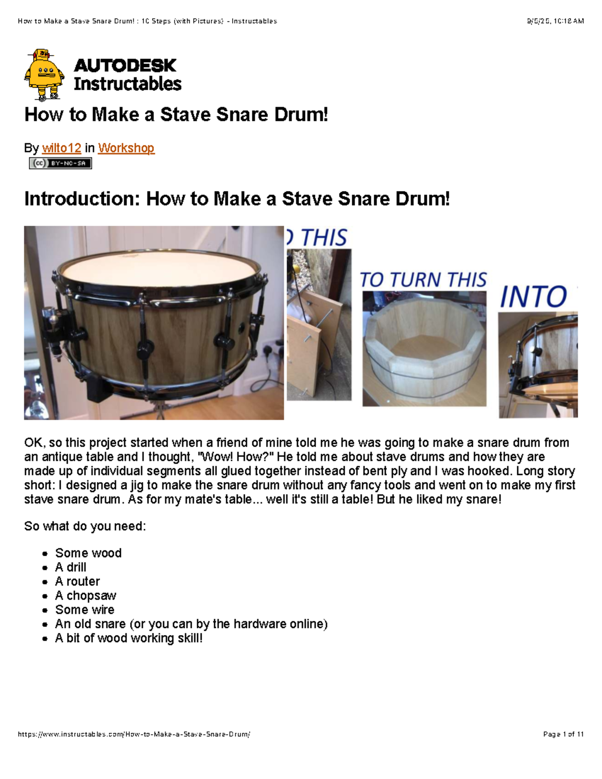 How to Build a Stave Snare Drum: 10 Step Guide with Pics - Studocu