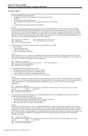 Exam View - Chapter 07 - Quiz - Chapter 07: Specimen Collection Perry ...