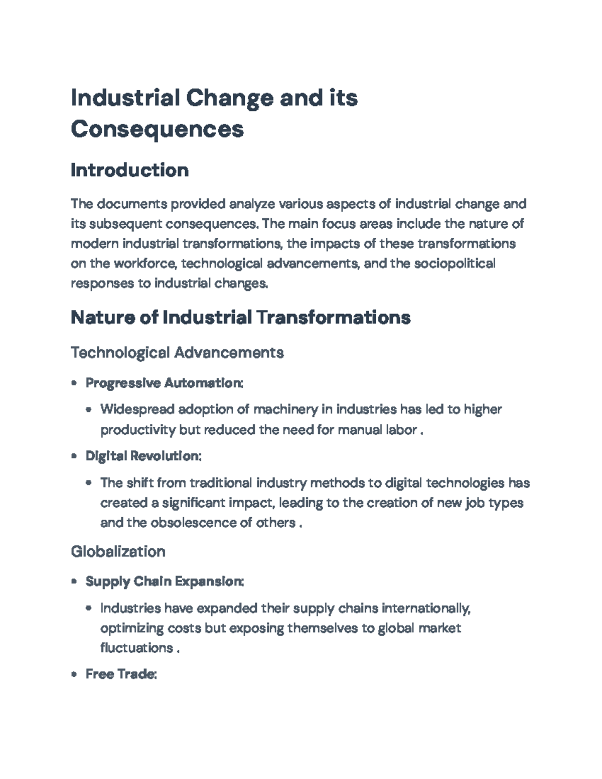 Industrial Change and Its Impacts on Workforce and Technology ...