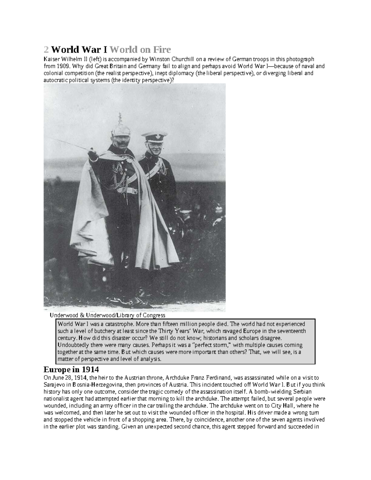 Perspectives on International Relations: Analyzing WWI Causes & Impacts ...