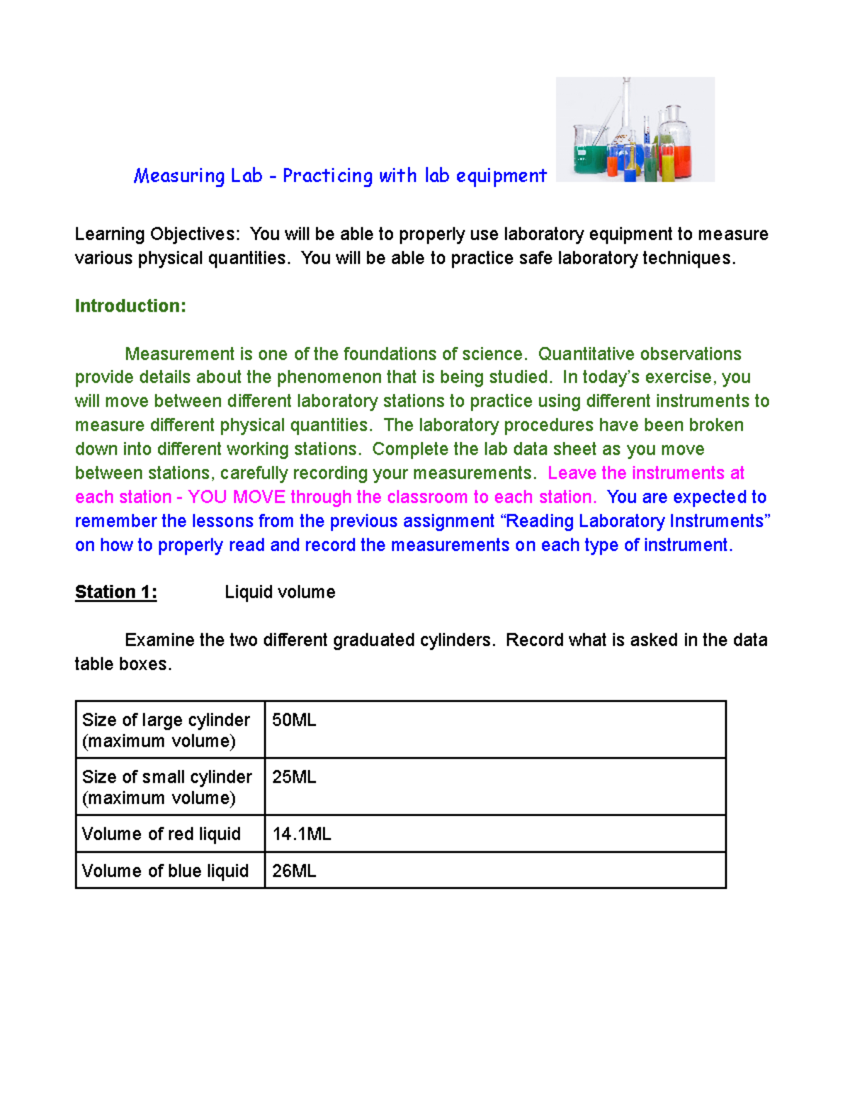 Copy of Measuring Lab - efsfsf - Measuring Lab - Practicing with lab ...