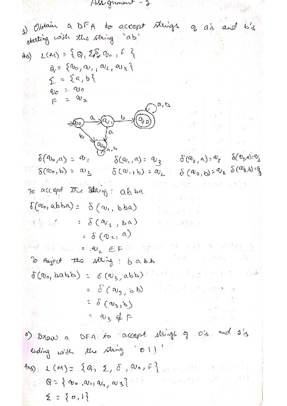 ATC 101 - Assignment 1: Automata Theory Concepts and Applications - Studocu