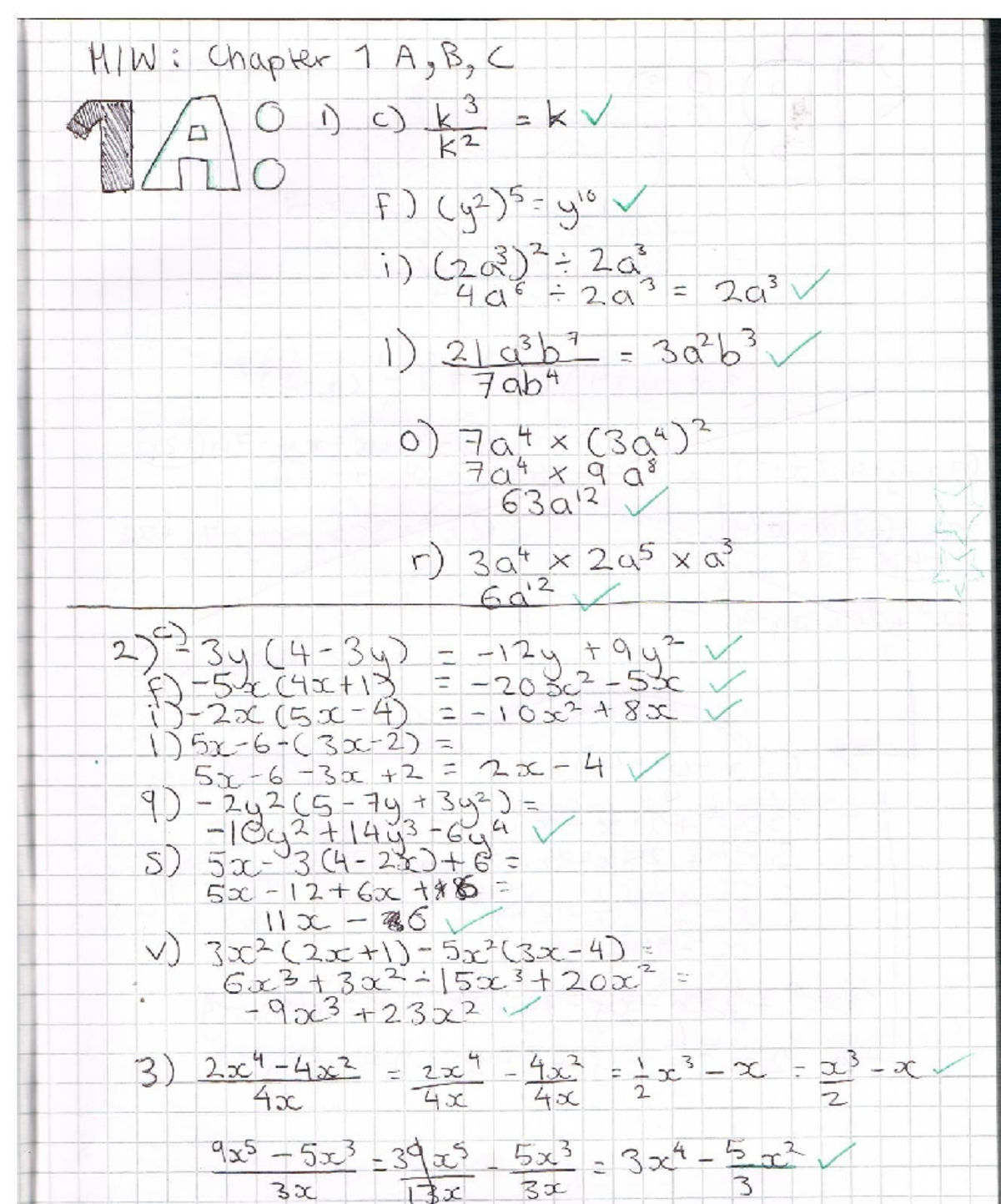 Math Homework - Chapter 1A, B, C Solutions and Exercises - Studocu