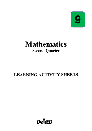 Math 9 Q4 - Dlp - DETAILED LESSON PLANS IN MATHEMATICS 9 (Fourth ...