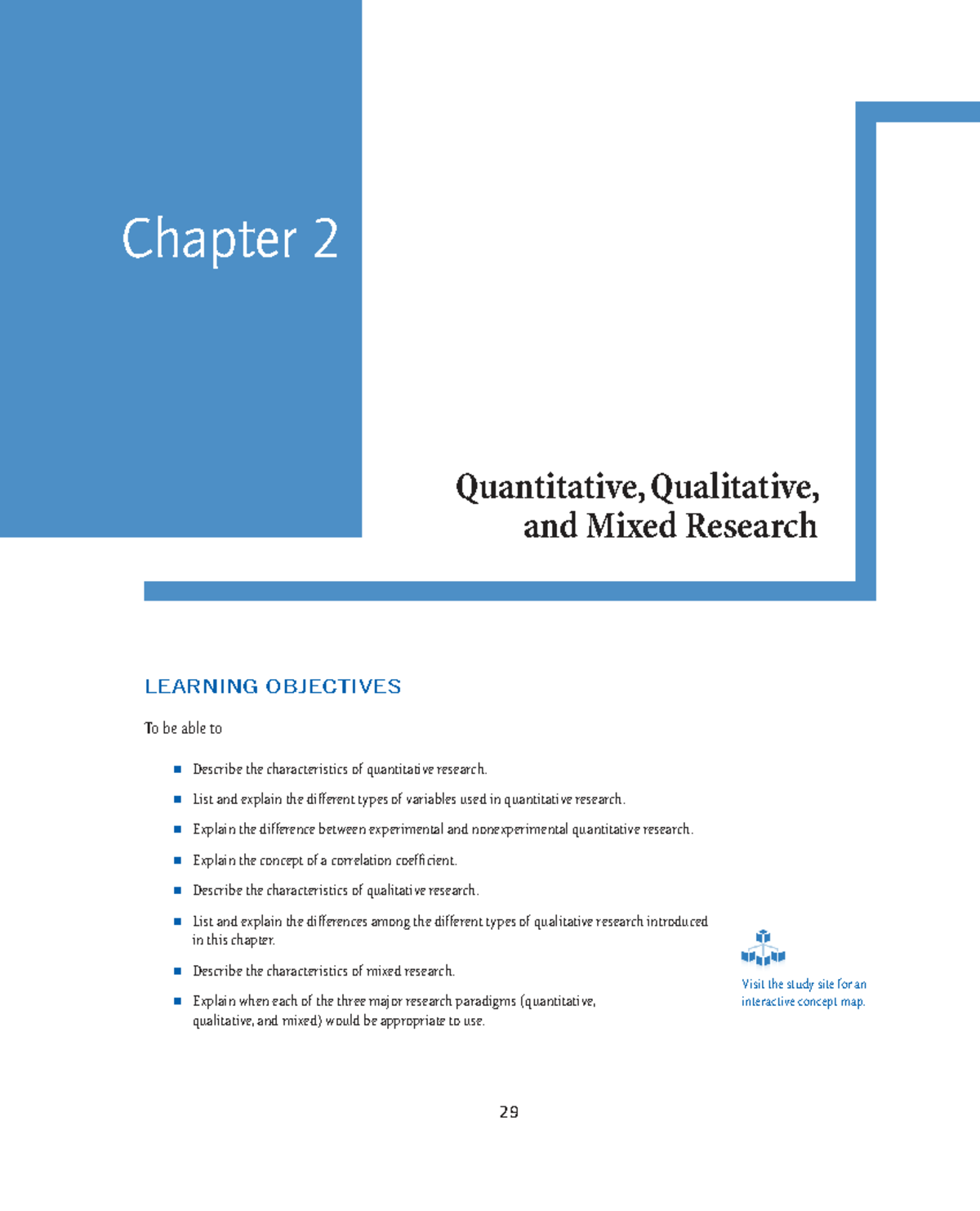 Chapter 2: Quantitative, Qualitative, and Mixed Research Overview ...