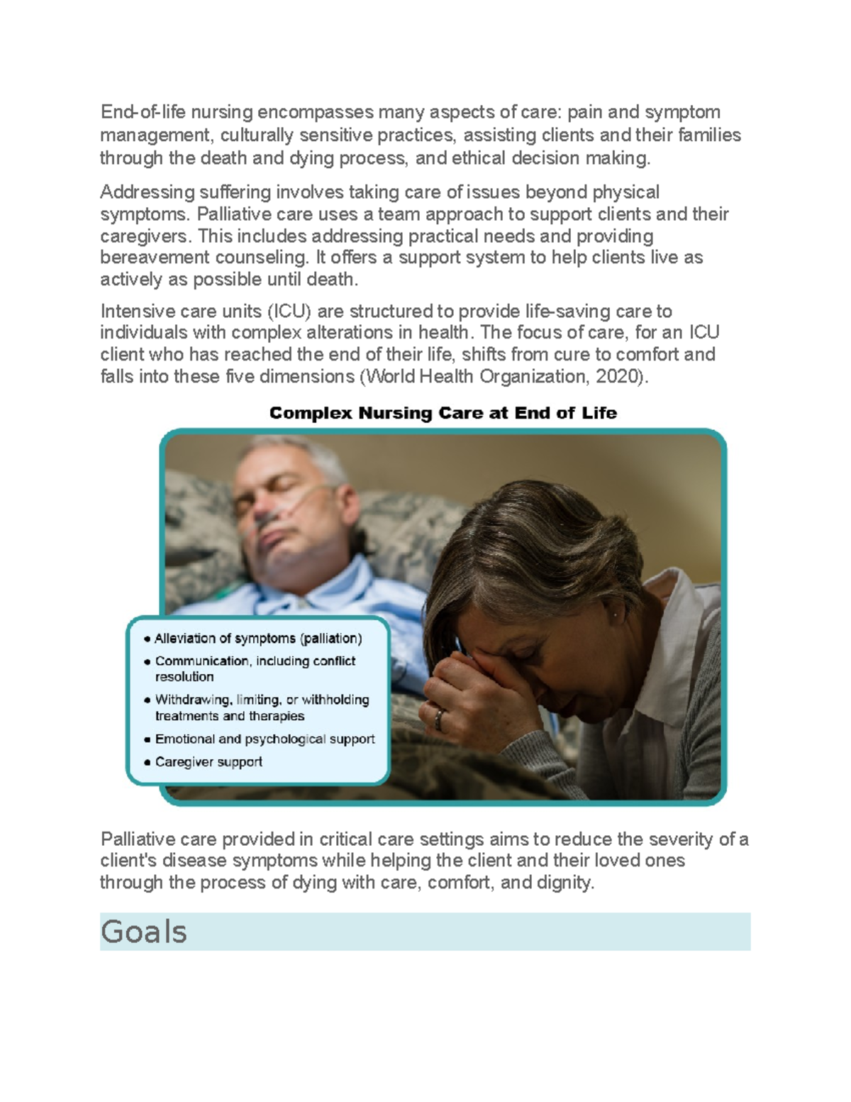 End-of-Life Nursing Care Notes: Palliative Practices & Ethics - Studocu