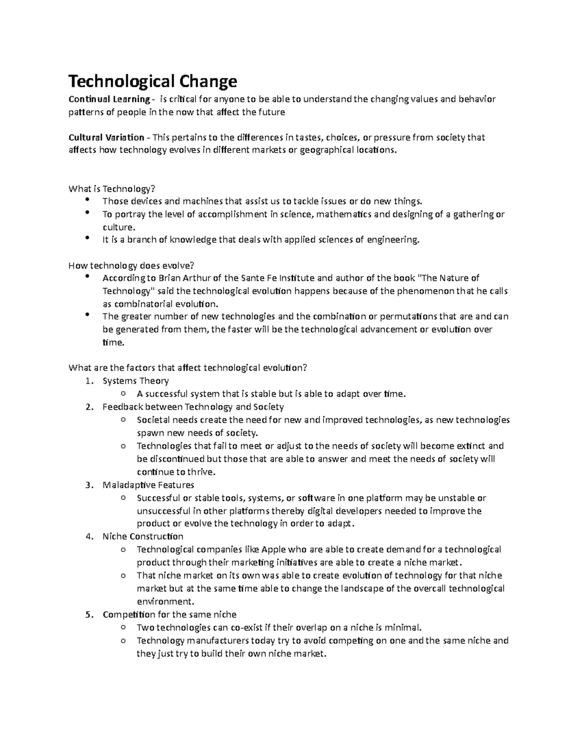 Lesson 3 Technological Change - Technological Change Continual Learning ...