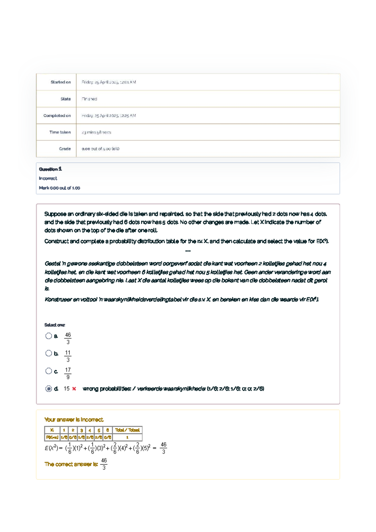 Tutorial Test 9 Review: Probability Distributions & Variance ...