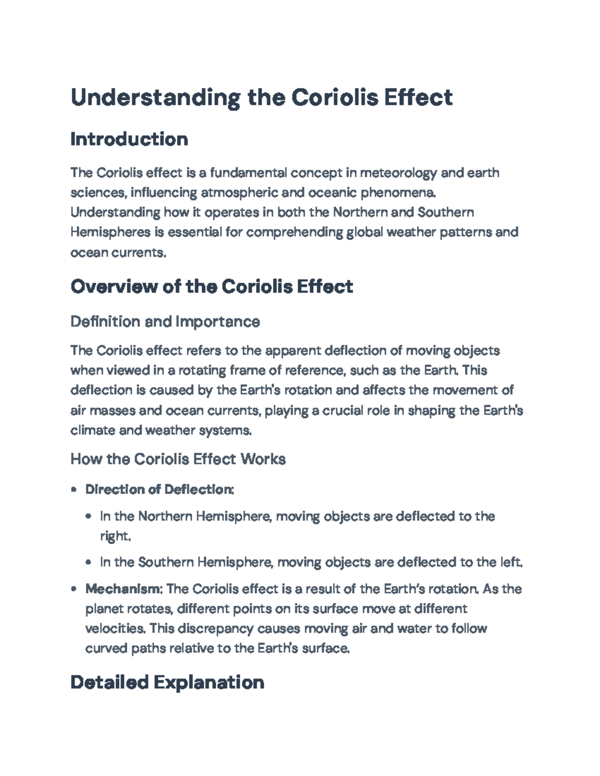 Understanding the Coriolis Effect in Meteorology and Oceanography ...