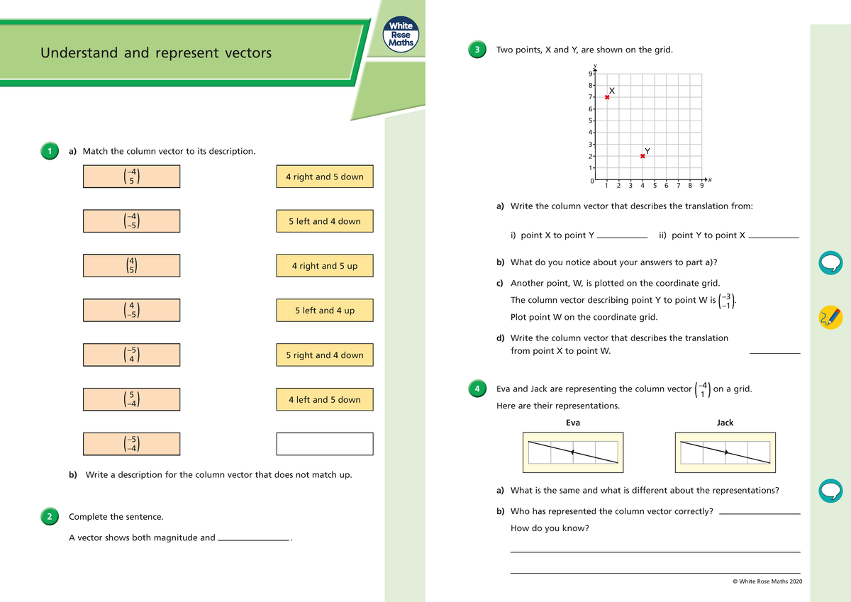 WO1 Understand and represent vectors 2020 - Understand and represent ...
