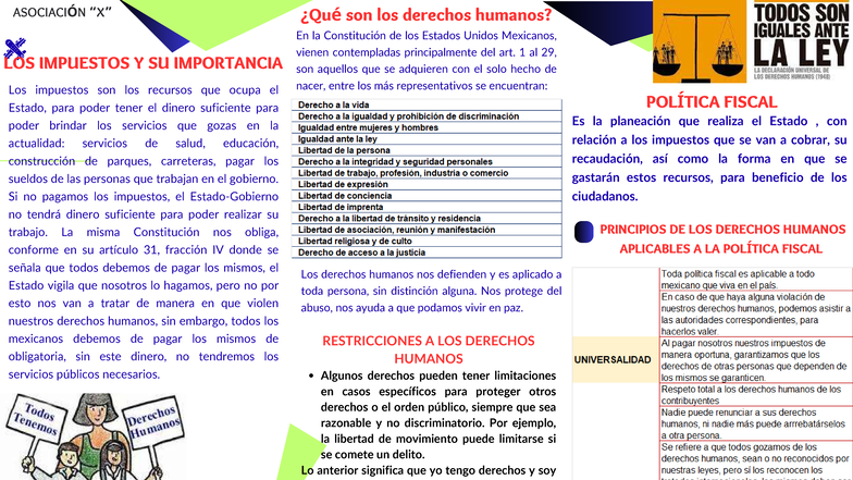 Tríptico sobre Derechos Humanos y Política Fiscal - DERCHOS HUMANOS ...