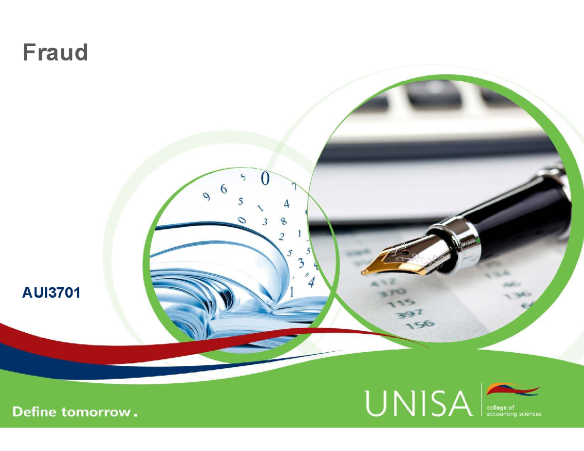 Fraud Overview - AUI3701 Key Concepts and Indicators - Studocu
