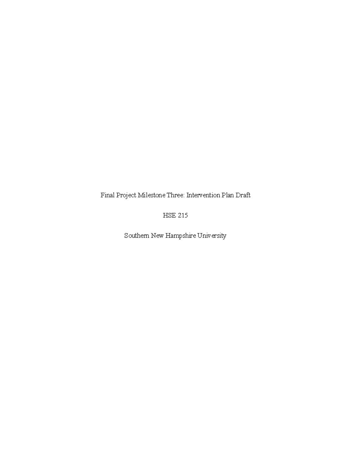 HSE 215 Final Project Milestone 3: Al’s Pals Intervention Plan Draft ...