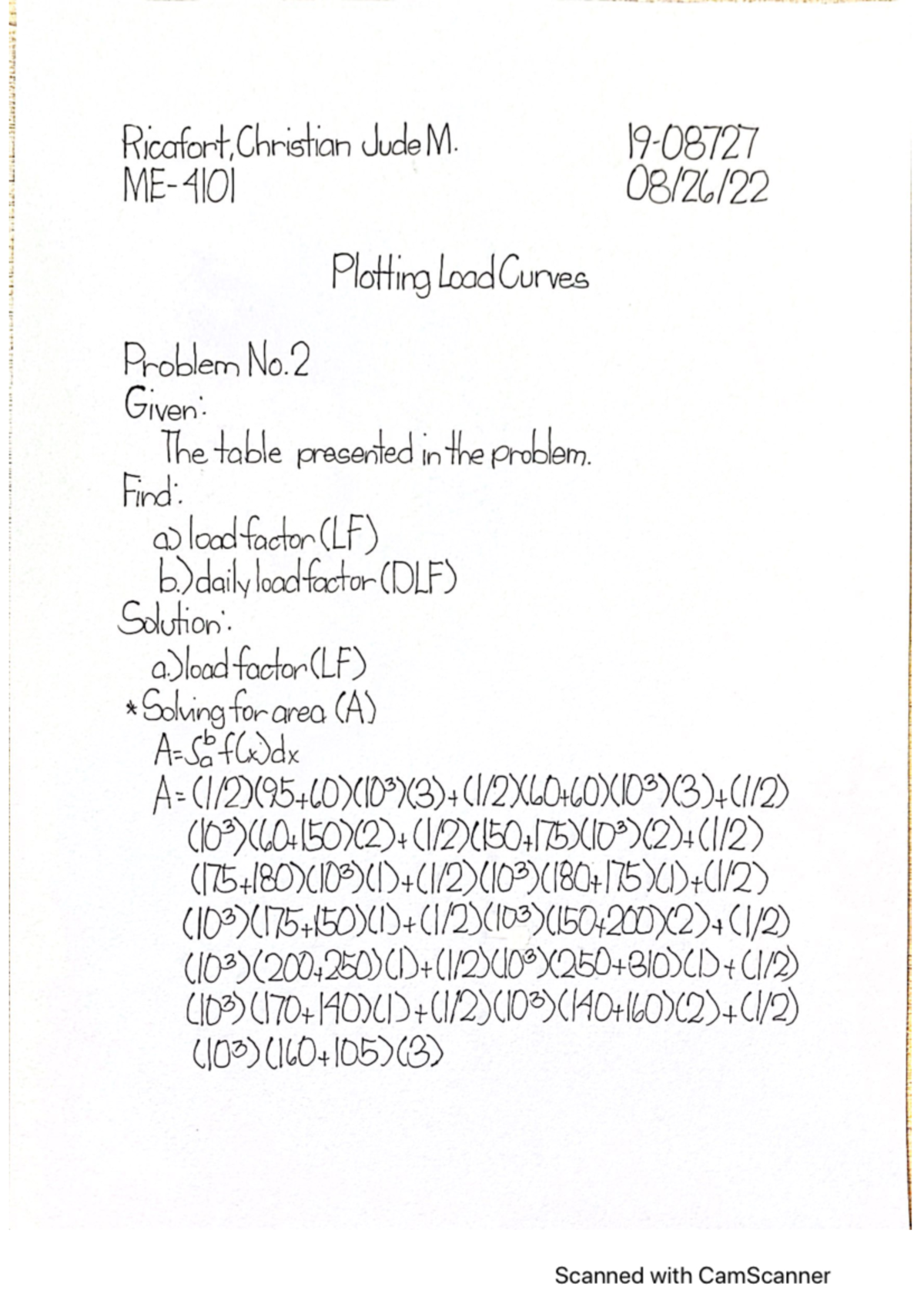 Plotting the Load Curves - BS Mechanical Engineering - Studocu