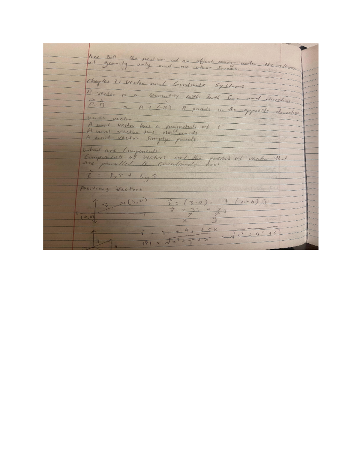 Lecture 10 notes - ANAT1551 - Free Fall The motion of of an object ...