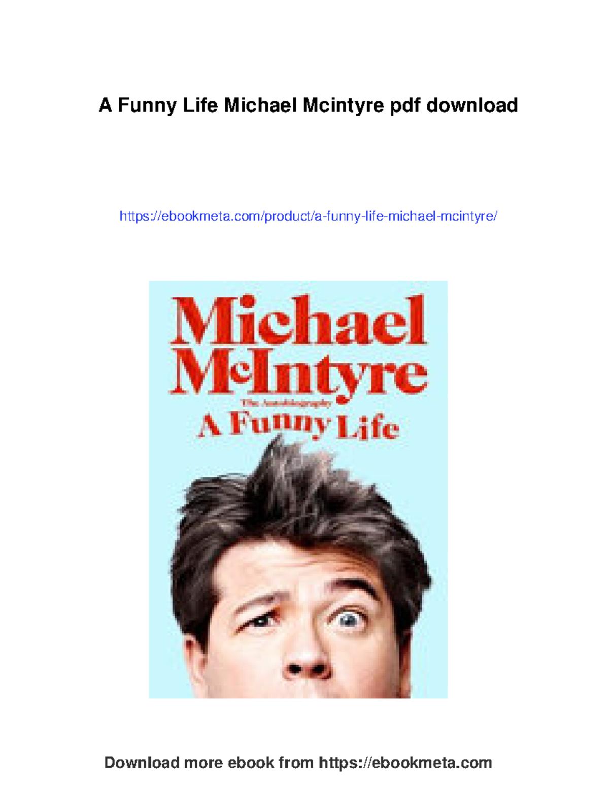 Michael McIntyre: A Funny Life - Autobiography Insights & Reflections ...
