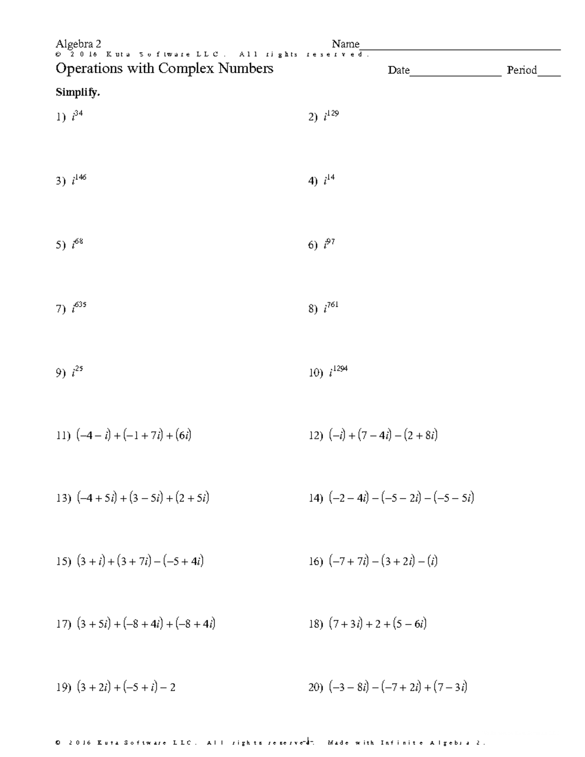 05 - Operations with Complex Numbers - ©W r 2 K 0 R 1 r 6 r AKqu_tSax ...
