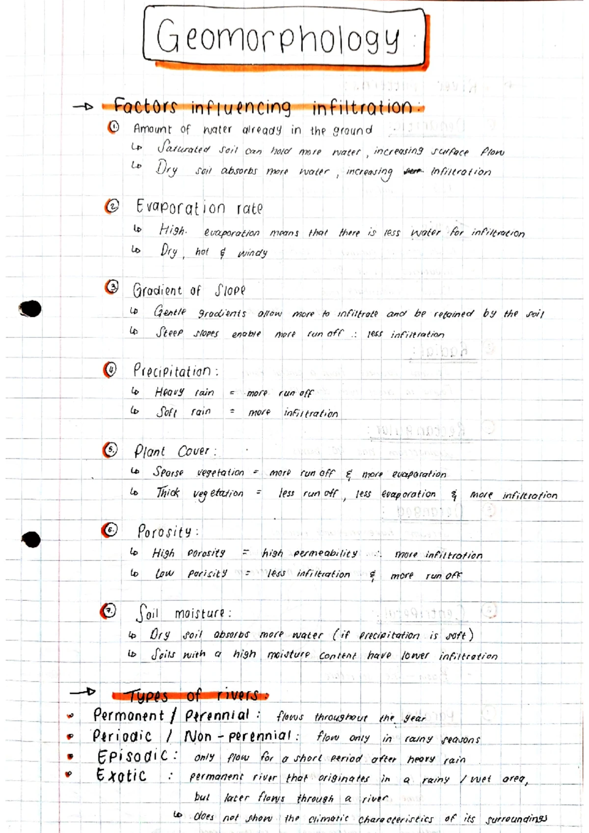 Geomorphology Lecture Notes: Drainage Basins & Fluvial Processes - Studocu