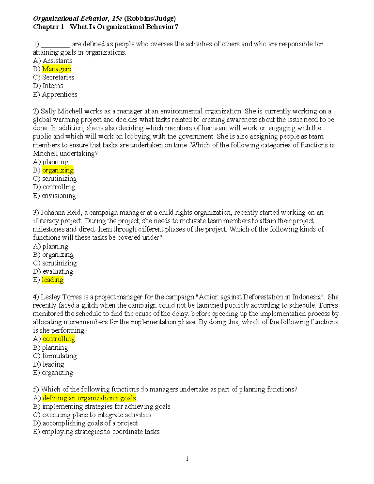 Chapter 1: Introduction to Organizational Behavior in Management - Studocu